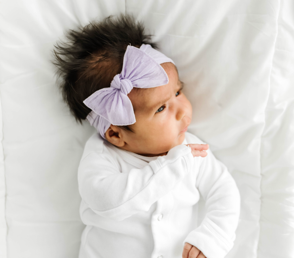 Baby Bling® Itty Bitty Knot small soft nylon bow headband – Apple ...