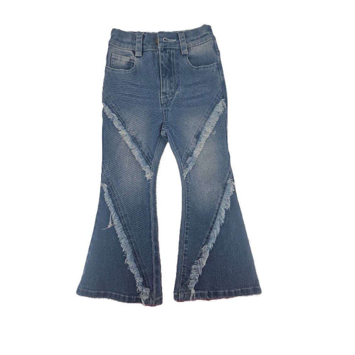Diagonal flare jeans – Apple Blossom Baby And Decor