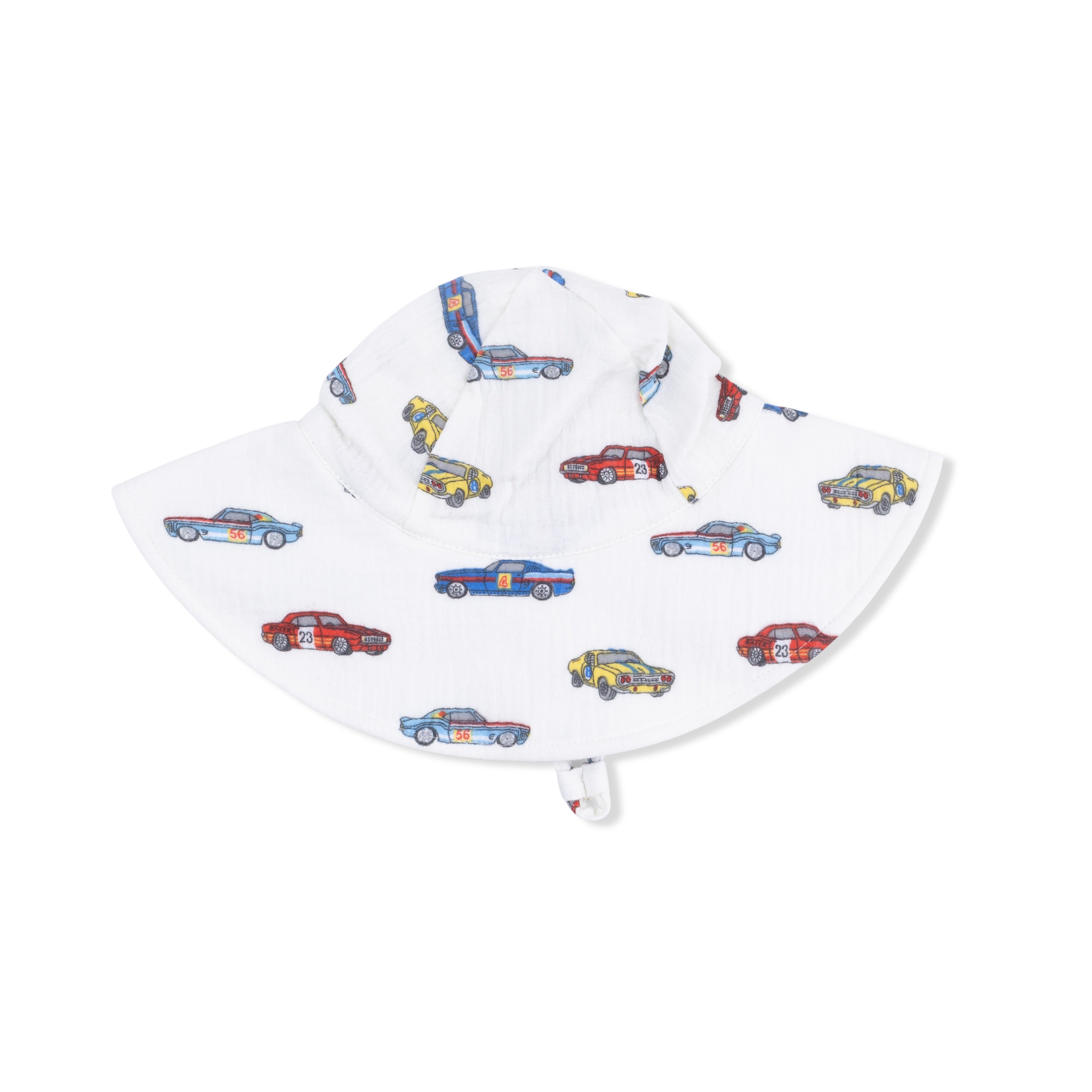 Race Cars - Wide Brim Sun Hat – Apple Blossom Baby And Decor